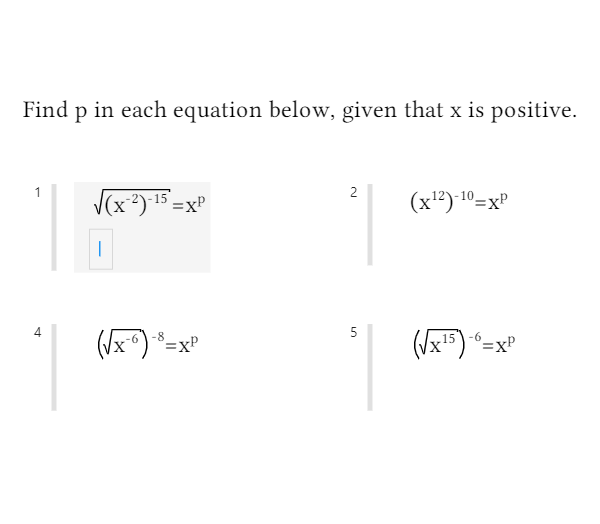 Ontario Grade Nine Math Cirriculum Exponents Practice Sheet